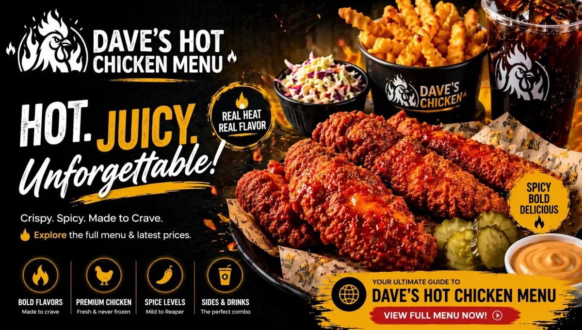 Dave’s Hot Chicken Menu Items – Sliders, Tenders, Fries, Cauli & Hot ...
